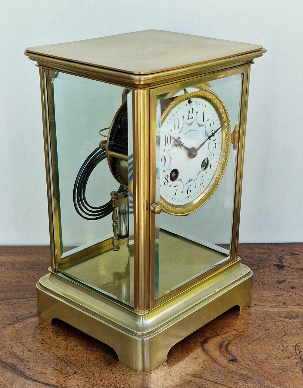 A Tiffany & Co 4 Glass Mantel Clock - Blog