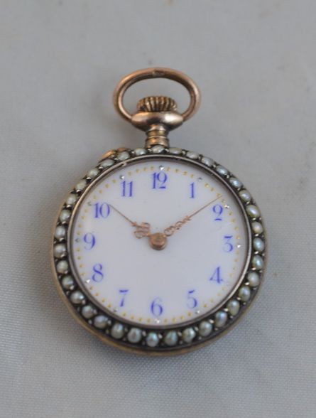 Ladies Enamel Back Pocket Watch - Blog