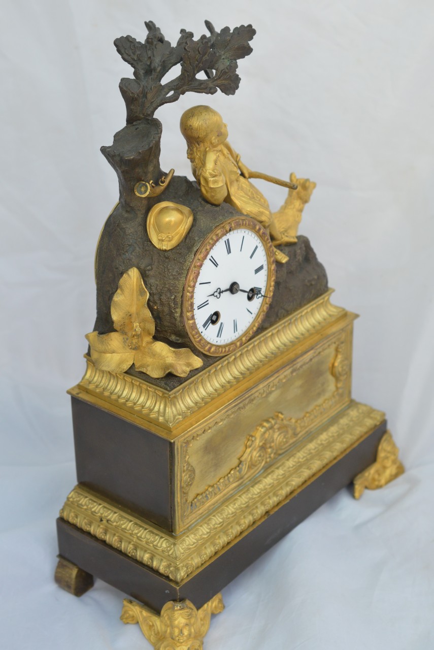 French Figural Gilt Bronze Mantel Clock - Blog